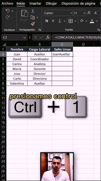 👉APRENDE Cómo CONCATENAR CELDAS con Saltos de Líneas en Excel - YouTube