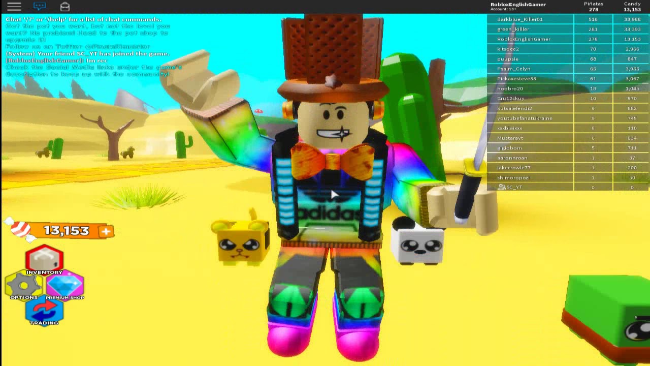 Getting A Lot Of Candy! Roblox Pinata Simulator! - YouTube
