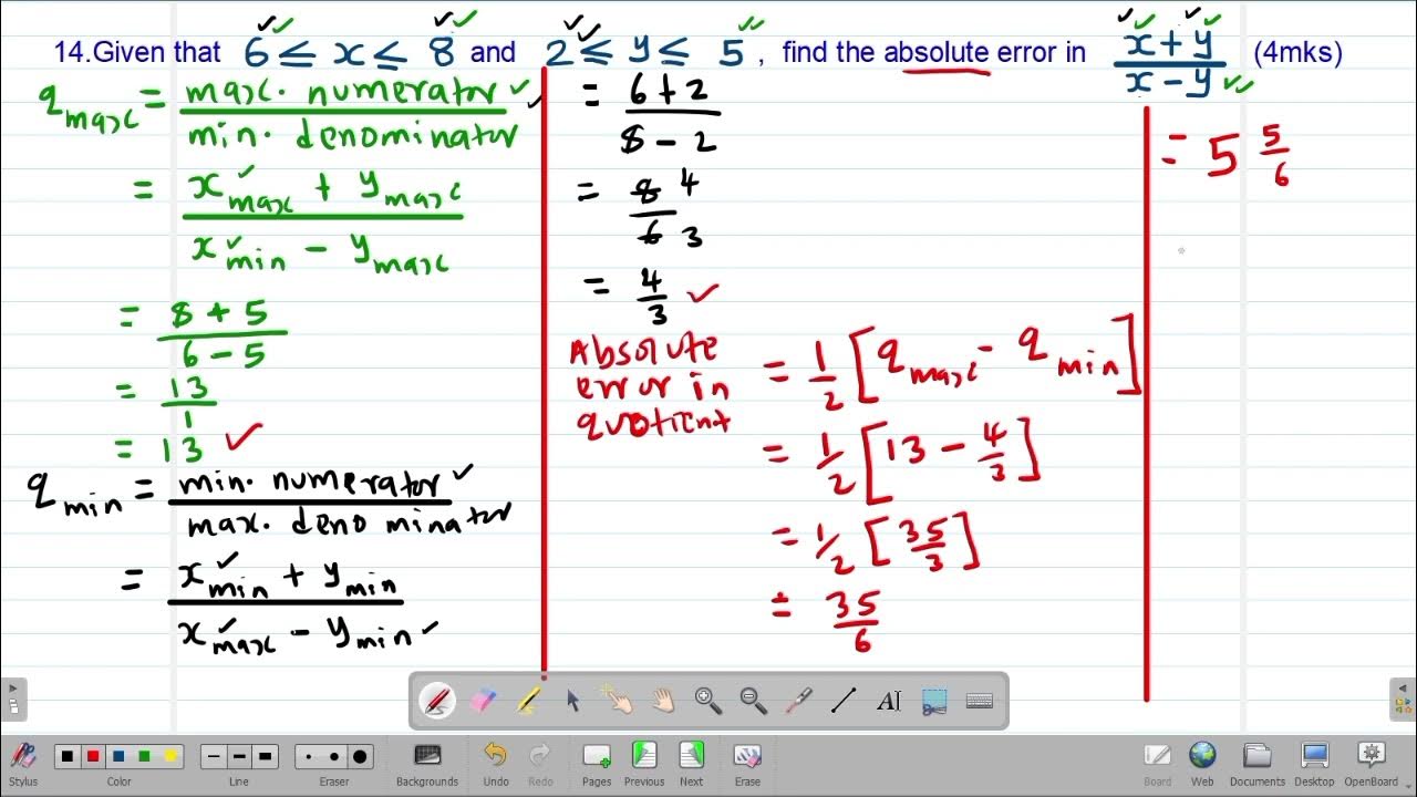 MATH: FORM3: APPROXIMATIONS AND ERRORS: LESSON 12 - YouTube
