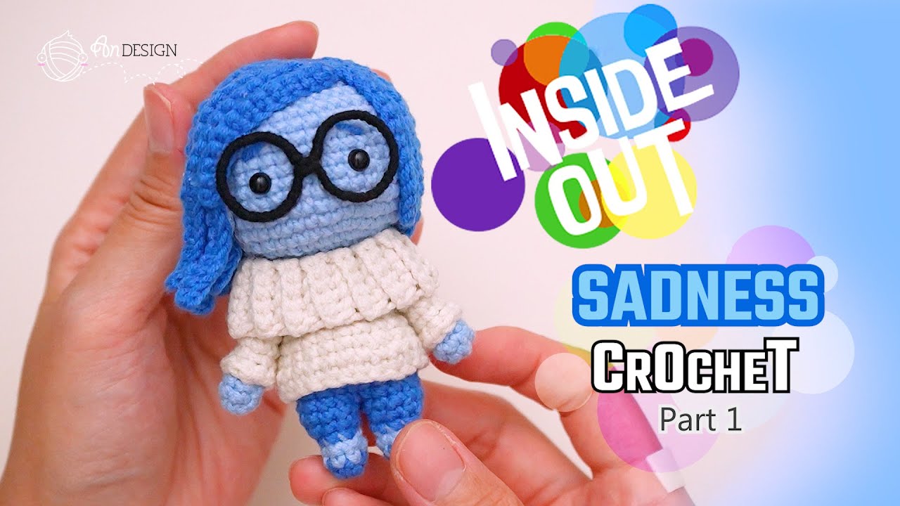 How to crochet Sadness from inside out - Part 1 | crochet tutorial ...