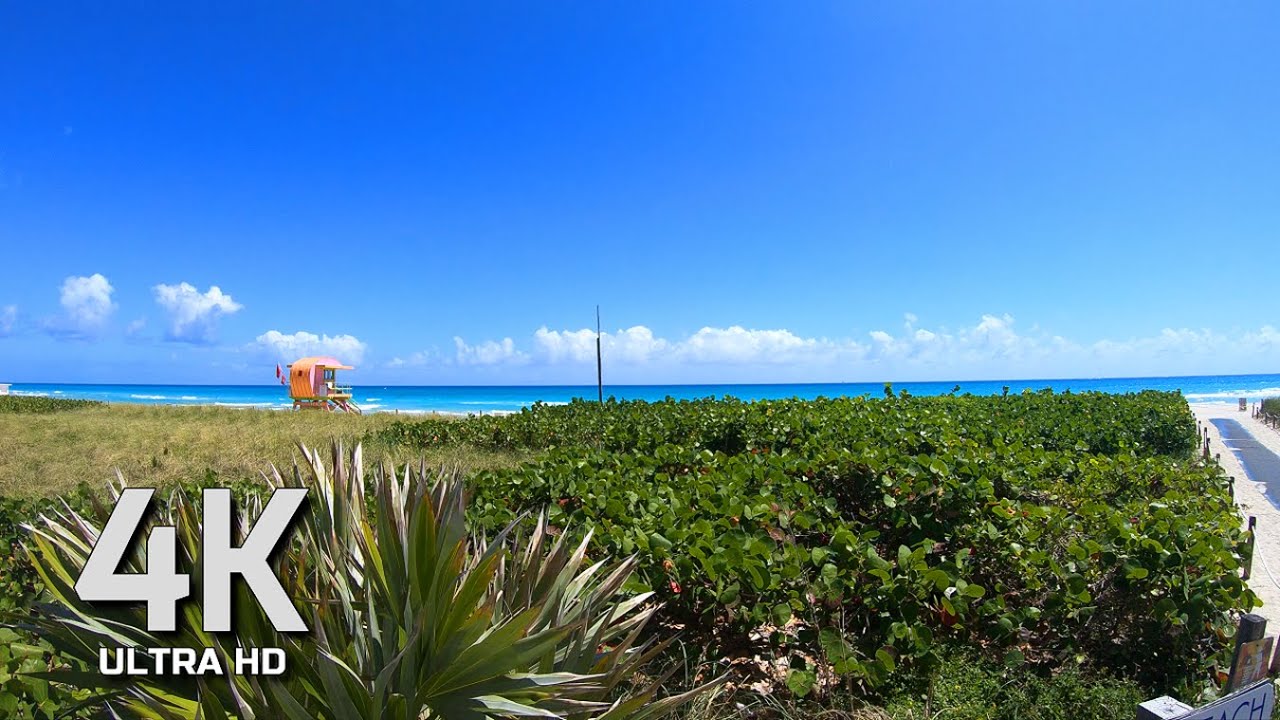MIAMI BEACH USA WALKING TOUR 4K ULTRA HD 60FPS AΩ - YouTube