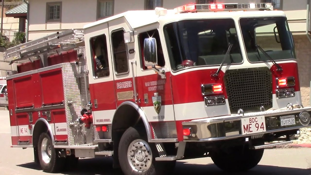SBCoFD Medic Engine 94 and Medic Ambulance 91 responding *FIRST CATCH ...