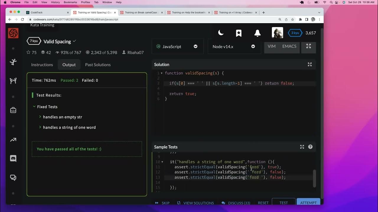 Valid Spacing (7 kyu) - YouTube