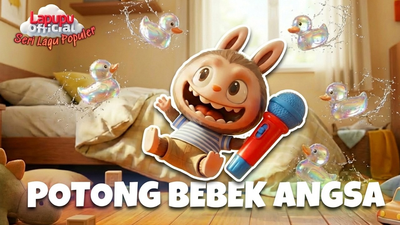 LABUBU Nyanyi Potong Bebek Angsa! 🦆🎵 Lagu Anak Populer Pop Mart Versi ...