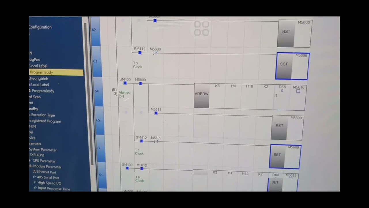 Truyền thông RS485 PLC FX5U với đồng hồ đo điện năng Selec - YouTube