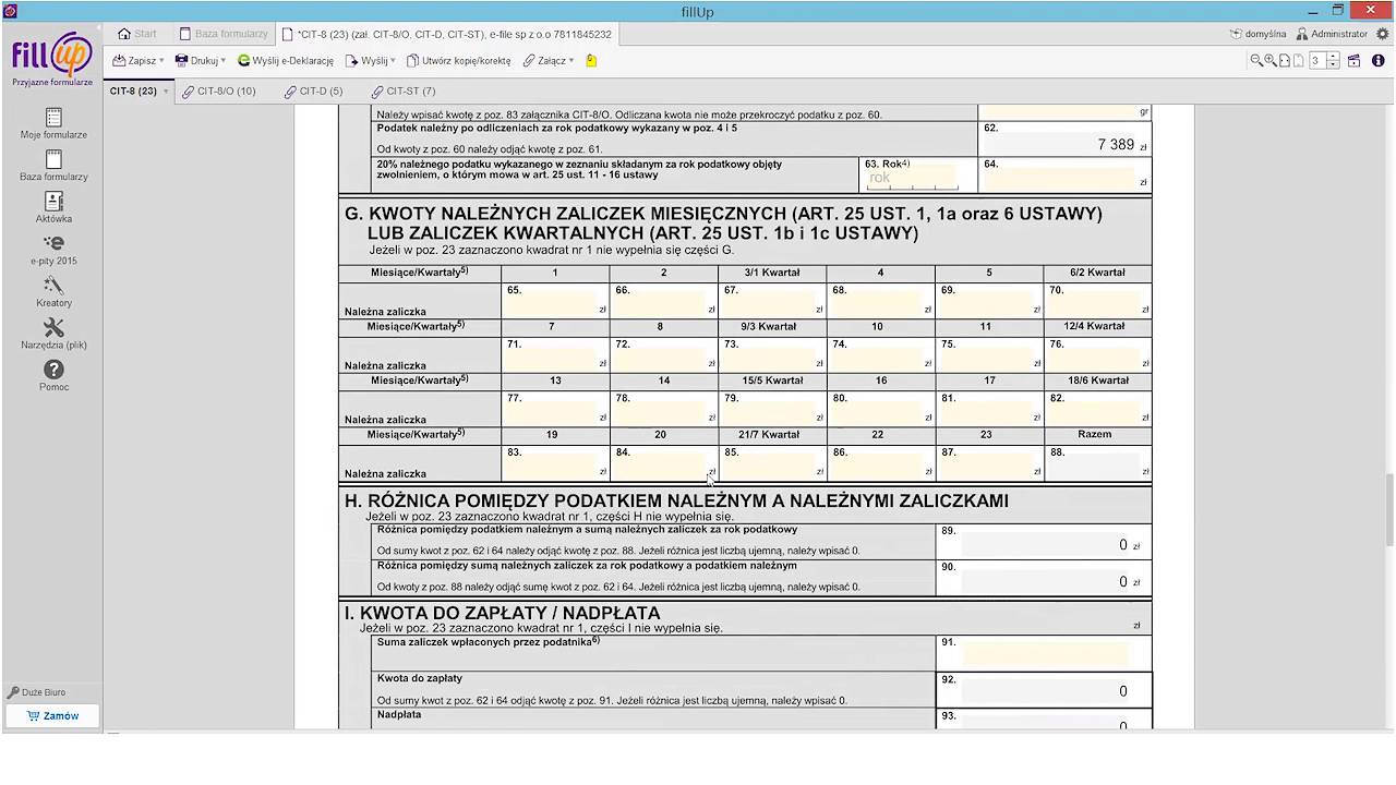 Jak wypełnić CIT-8 wraz z załącznikami CIT 8/O, CIT-D i CIT/ST? - YouTube