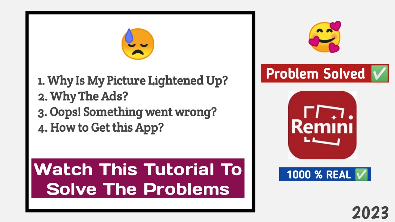 Remini App Photo Editing - Problem Sloved - YouTube