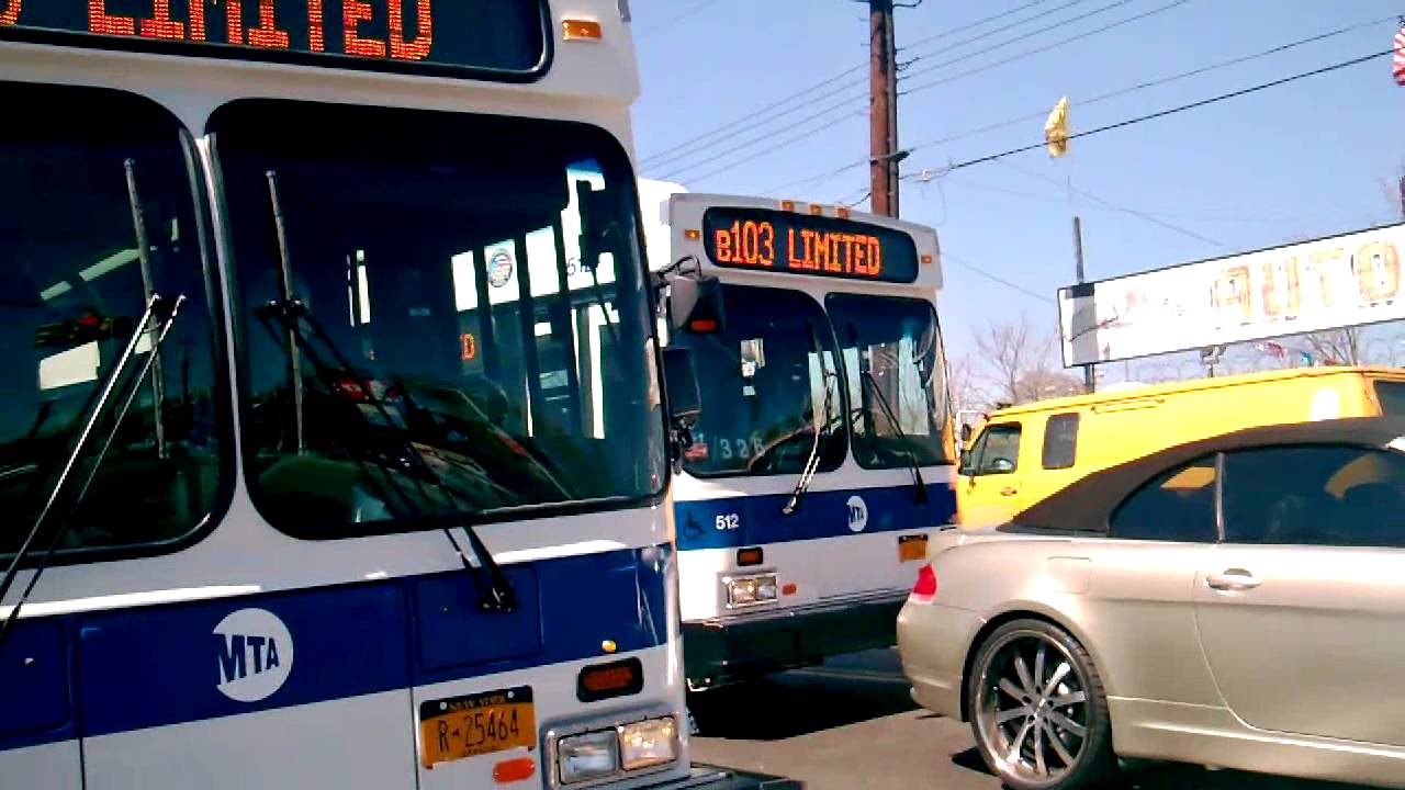 MTA Bus: 2011 New Flyer C40LF's #512 & 517 on the B103 - YouTube