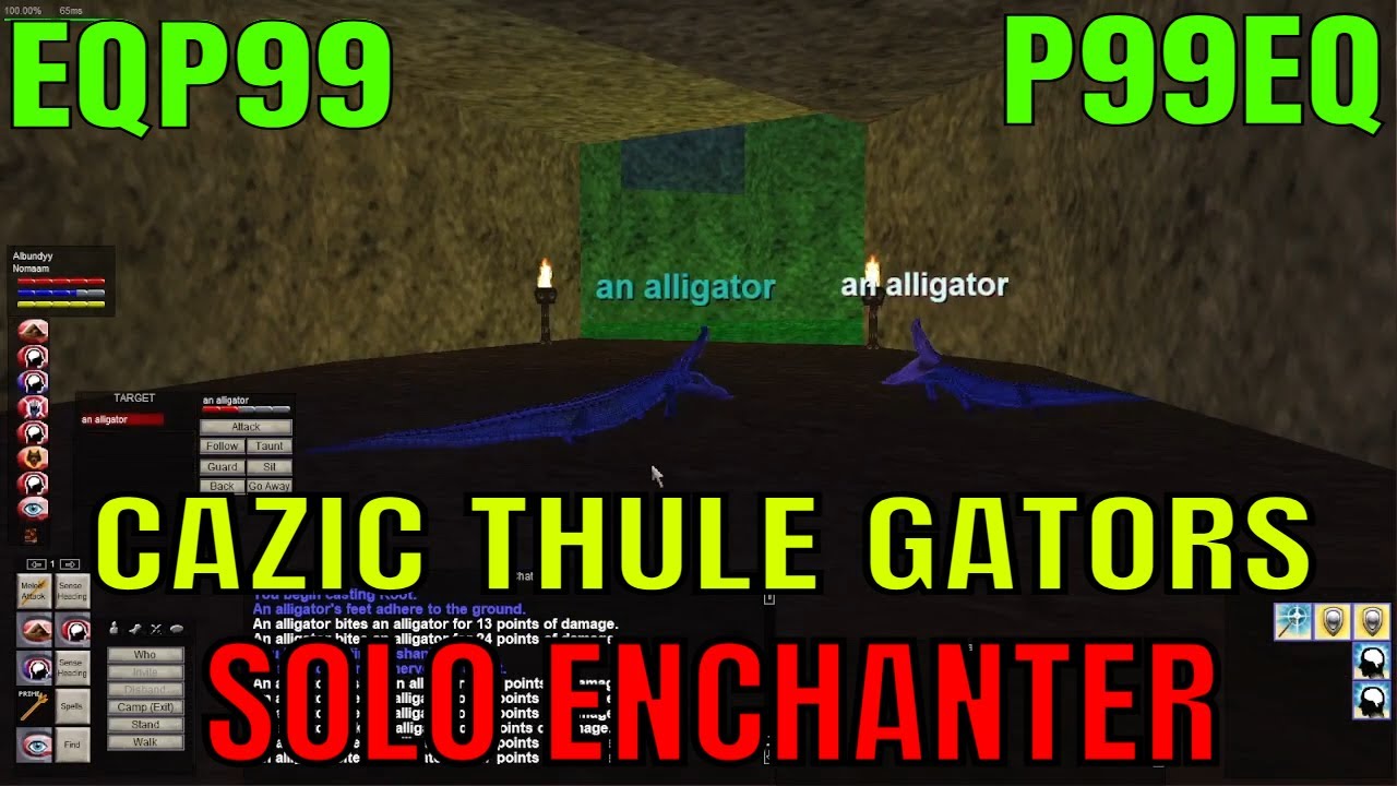 EverQuest P99 SOLO Enchanter DEEP in Cazic Thule Hunting Gators / Level ...