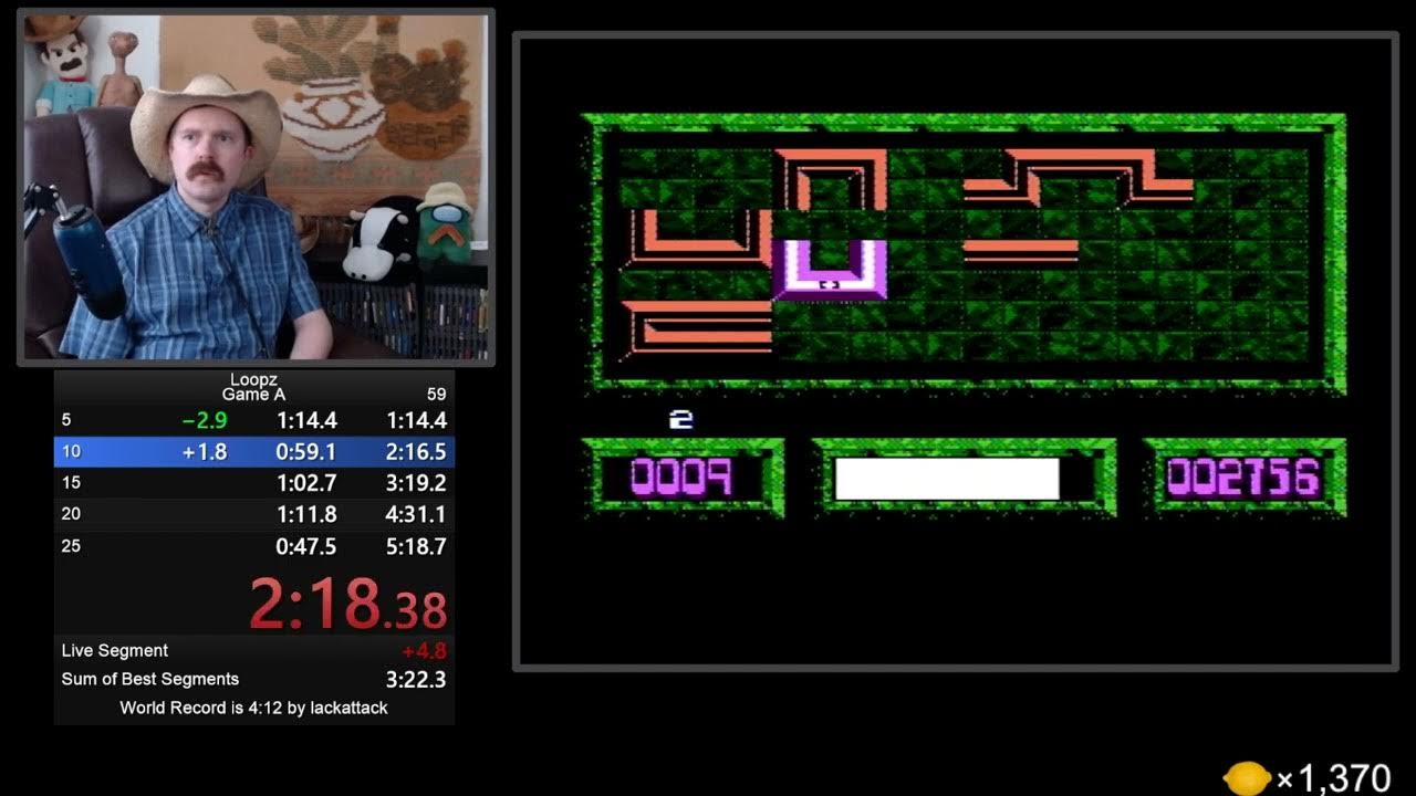 Loopz (NES) 25 loops speedrun in 4:57 by Arcus - YouTube