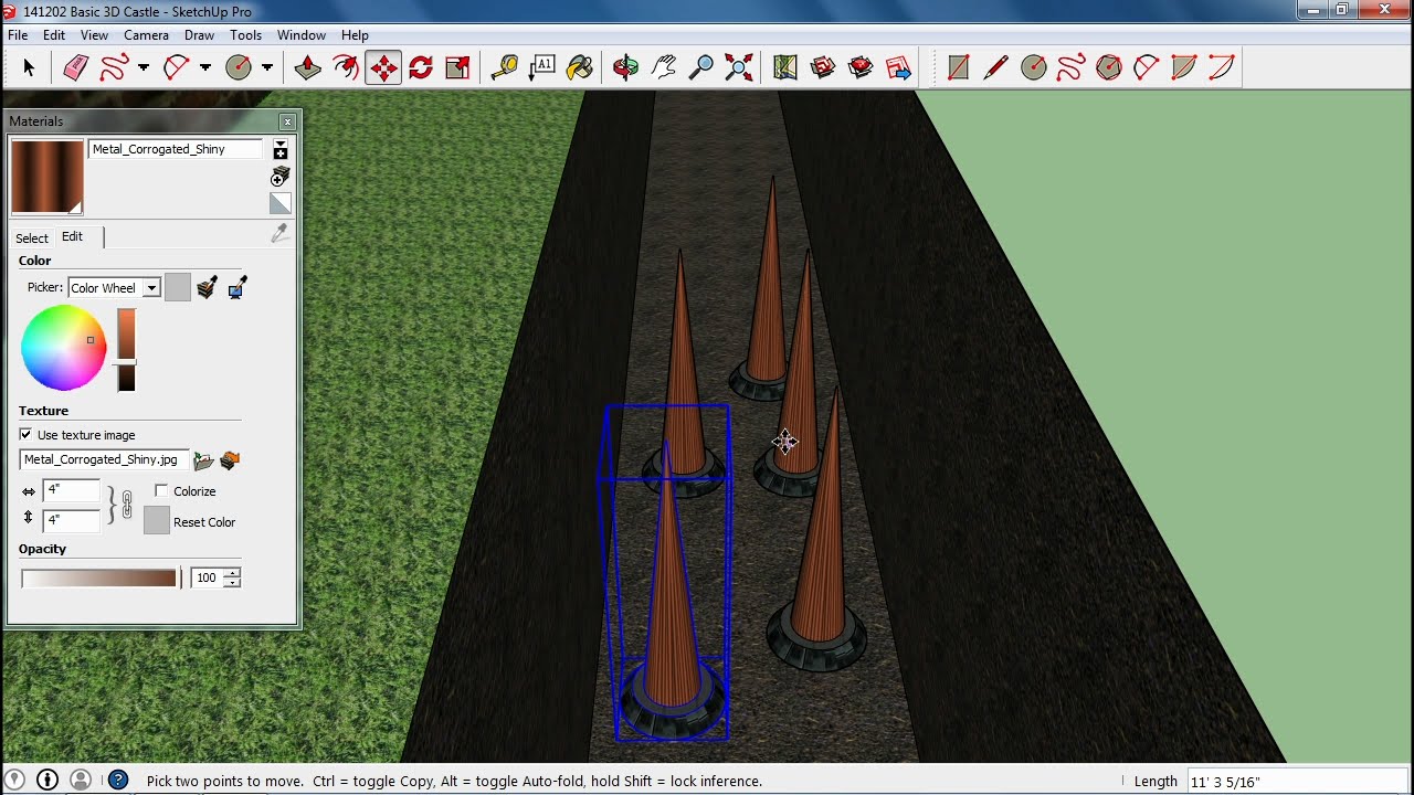 3D Castle - Step 5 - Moats and Spikes - YouTube