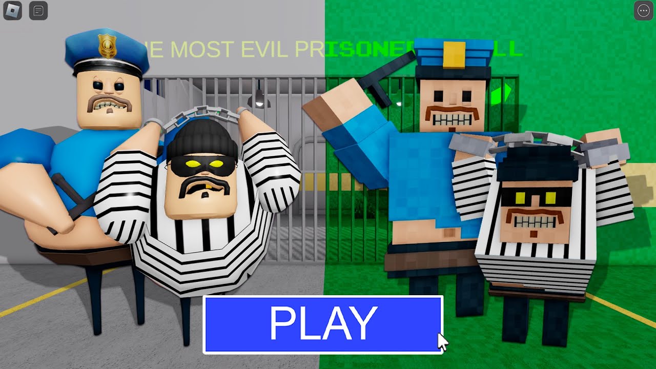 BARRY THIEF Vs MINECRAFT BARRY POLICE in BARRY'S PRISON RUN! New Scary ...