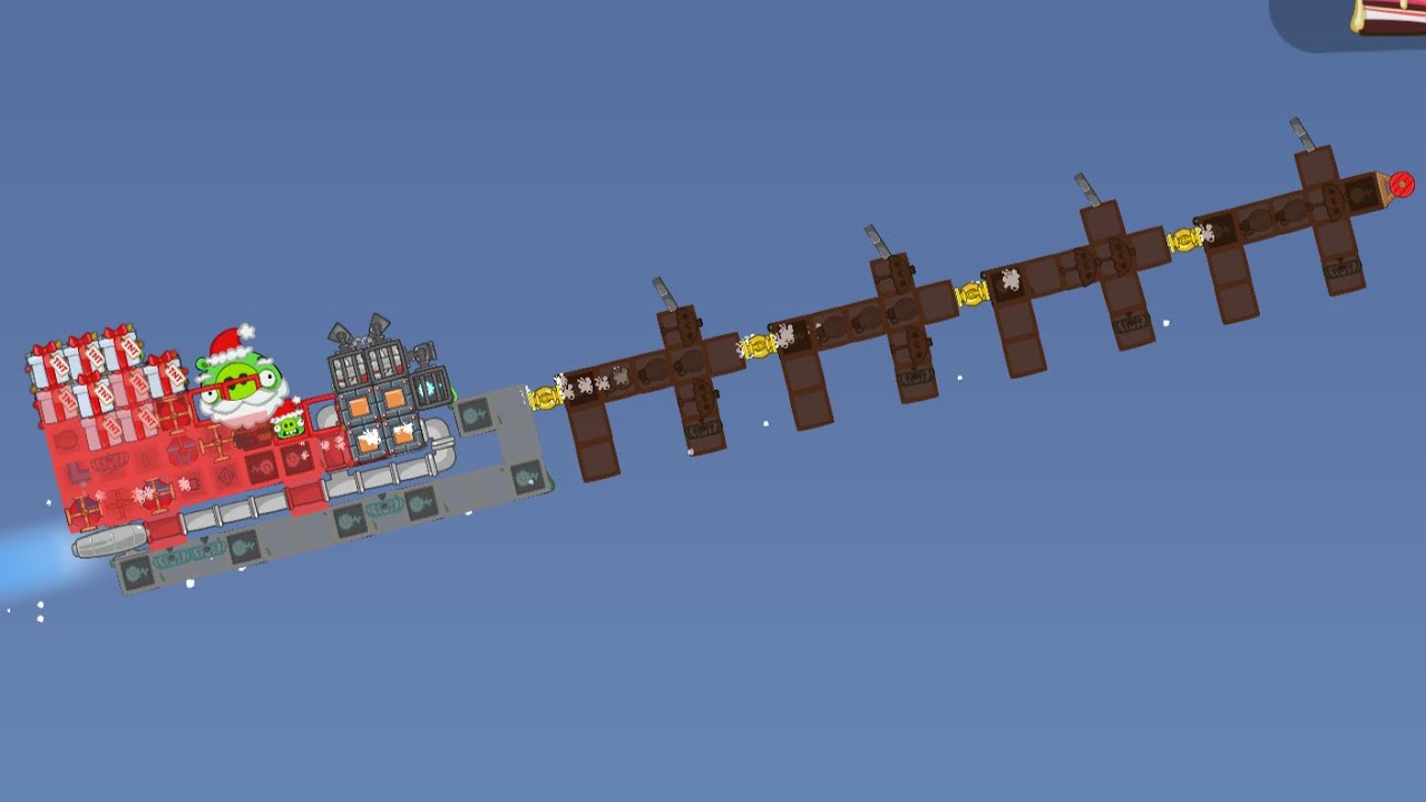 Santa Bomber Mk2 Bombing the Angry Birds - Bad Piggies Christmas ...
