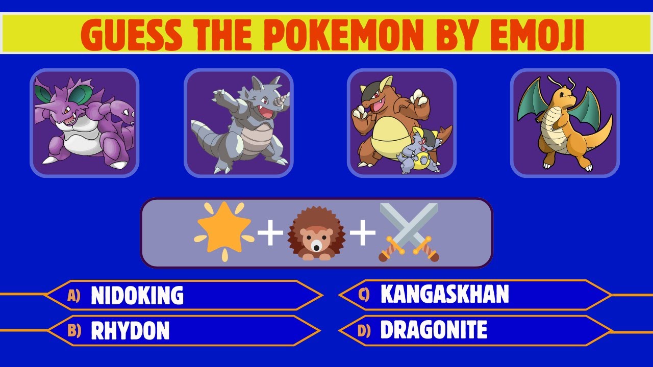 Guess the Pokémon by Emoji! | Pokémon Quiz 🤔🔍| Guess the Pokemon Quiz ...