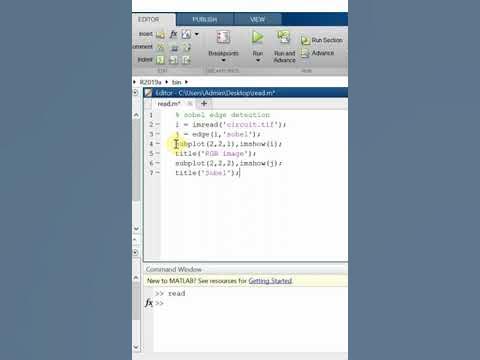 Sobel edge detection in Matlab - YouTube