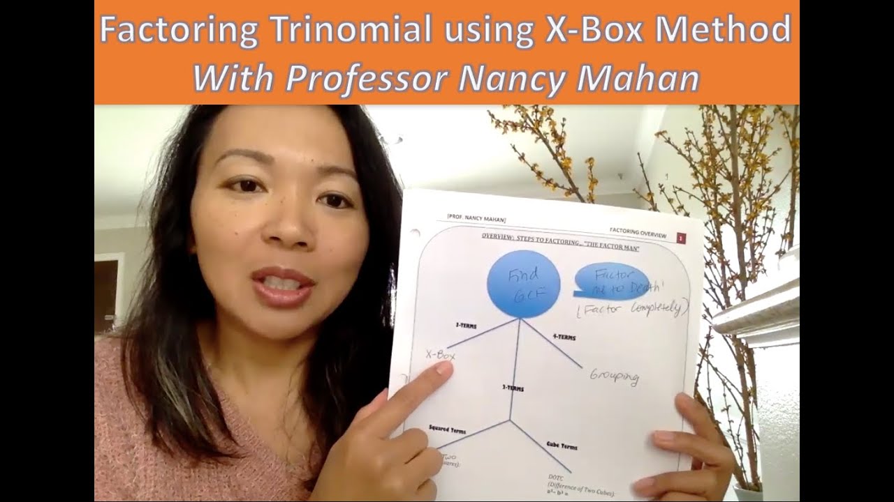 Factoring Trinomial Using X Box Method YouTube