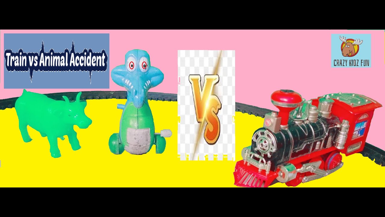 Train Vs Dinosaur & Cow Accident | Train for kids | Videos for children ...