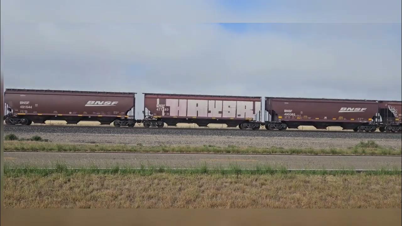 BNSF northbound grain train in Plainview TX 10/05/23 - YouTube