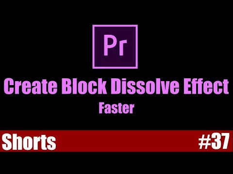 Create Block Dissolve Effect | Adobe Premiere Pro Tutorial | Youtube Shorts - YouTube