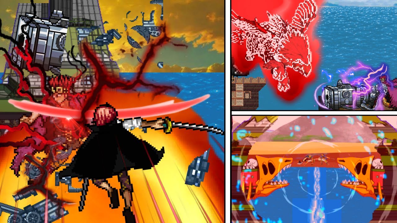 SHANKS VS CAPTAIN KID - ONE PIECE MUGEN (Attacks & Animation) - YouTube