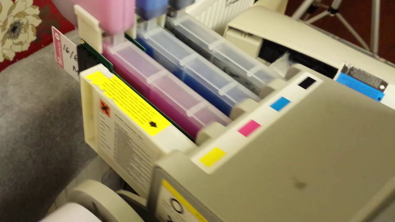 Mutoh folted ink chip cards for Mutoh VJ 1304 - YouTube