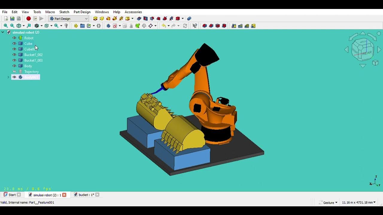 #freecad robot simulation - YouTube