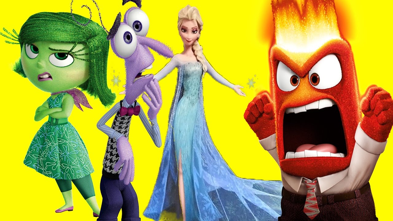 Frozen Elsa Finger Family with Inside Out of family nursery rhymes for ...