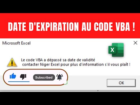 Excel-VBA : Attribuer une date d'expiration au code VISUAL BASIC . - YouTube