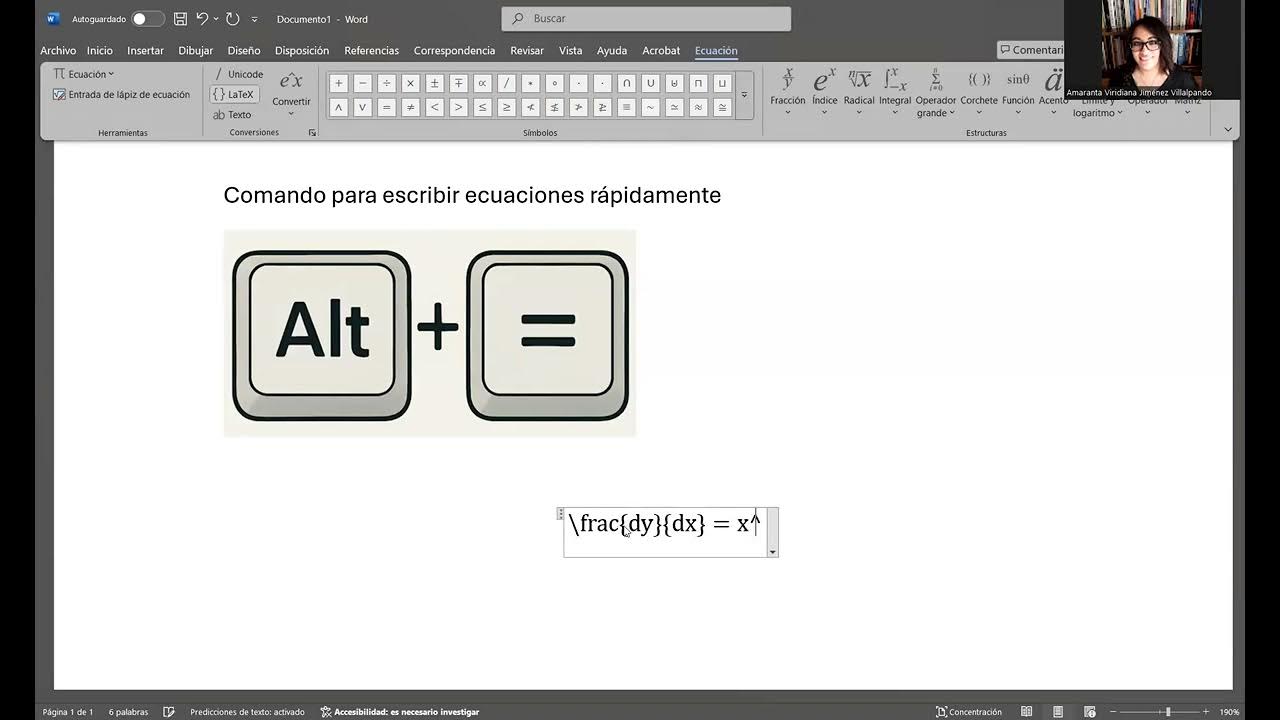 Cómo escribir ecuaciones con formato LATEX en word - YouTube