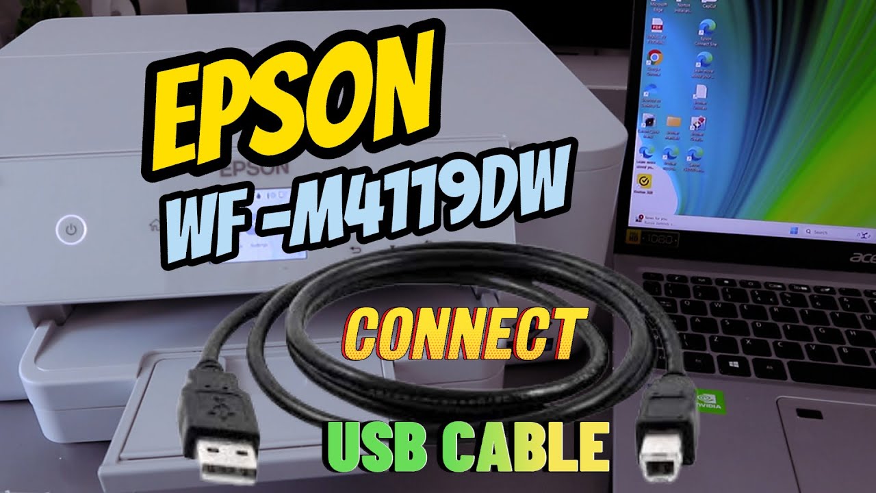 How To Connect An Epson Printer To A Computer With A USB Cable - YouTube