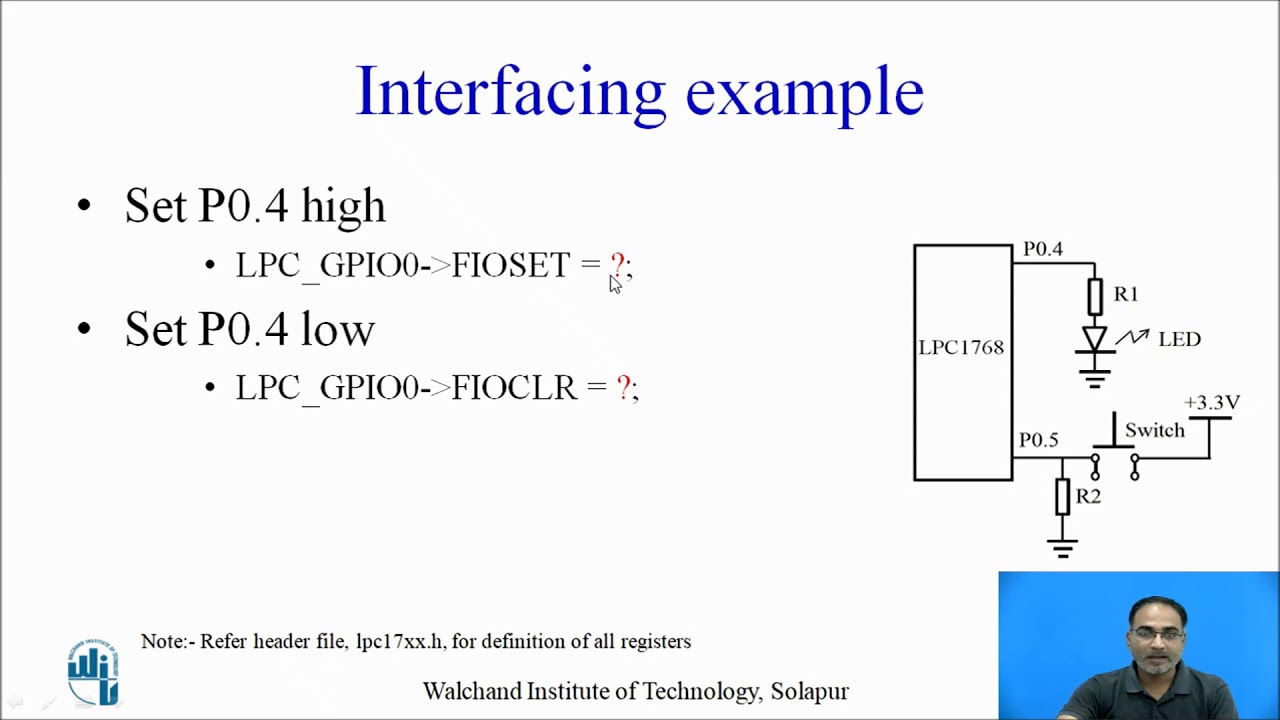 Lpc1768 Interfacing Example Youtube