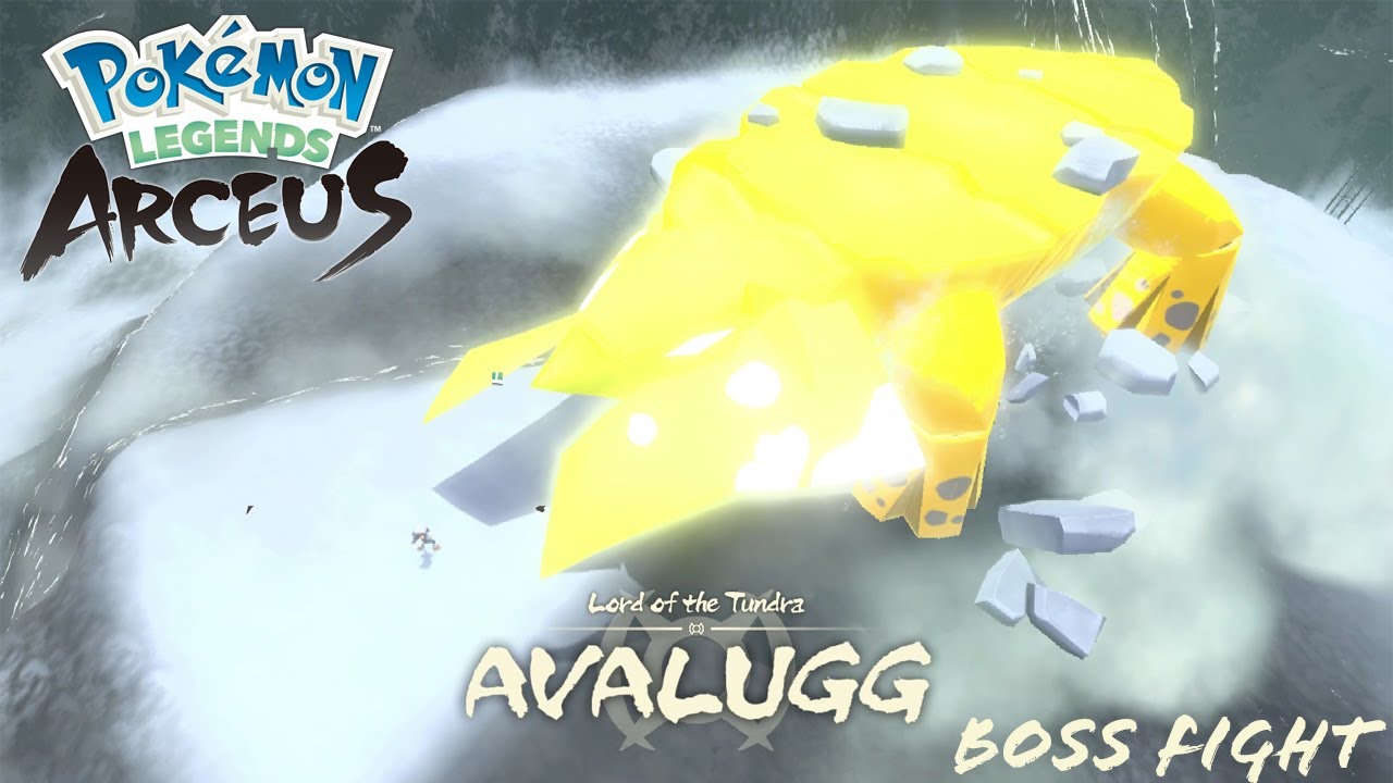 Pokemon Legends Arceus- Avalugg Boss Fight - YouTube
