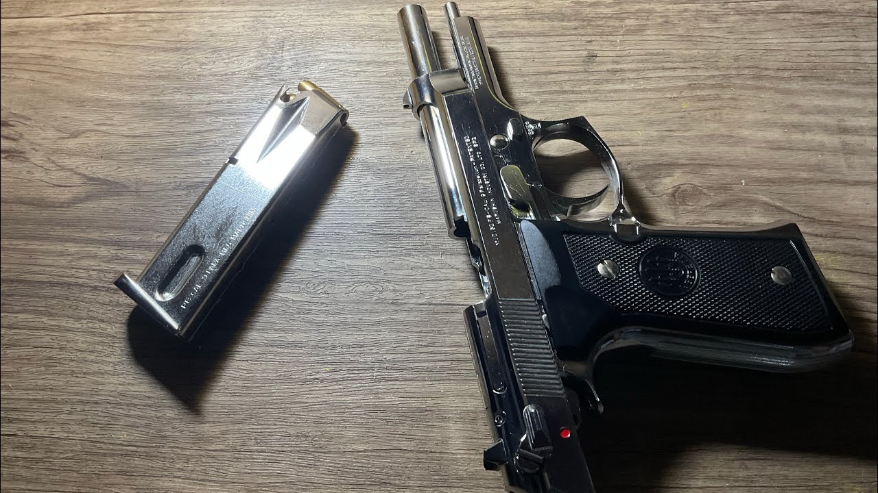Marushin cap gun shell ejecting beretta m92fs - YouTube