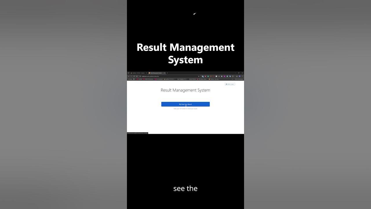 Online Student Result Management System in PHP/MySQL | Free Source Code ...