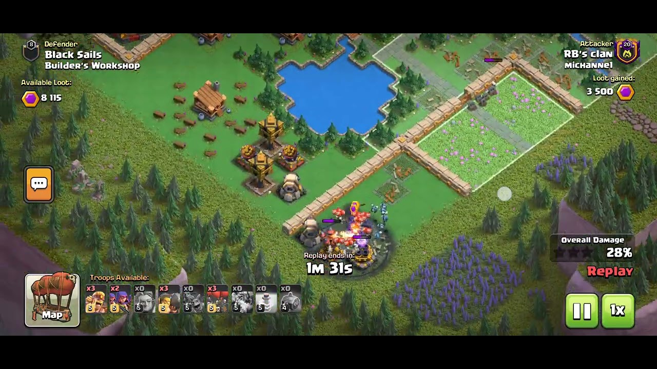 Clash of clans max builders workshop 1 shot by ruzcel with 1 barb swag ...