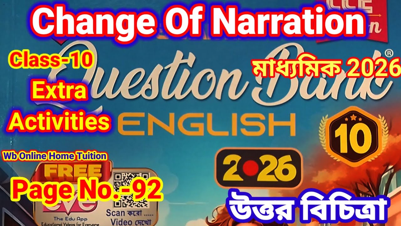Class-10//Ray and Martin English Question Bank 2026//Change Of ...