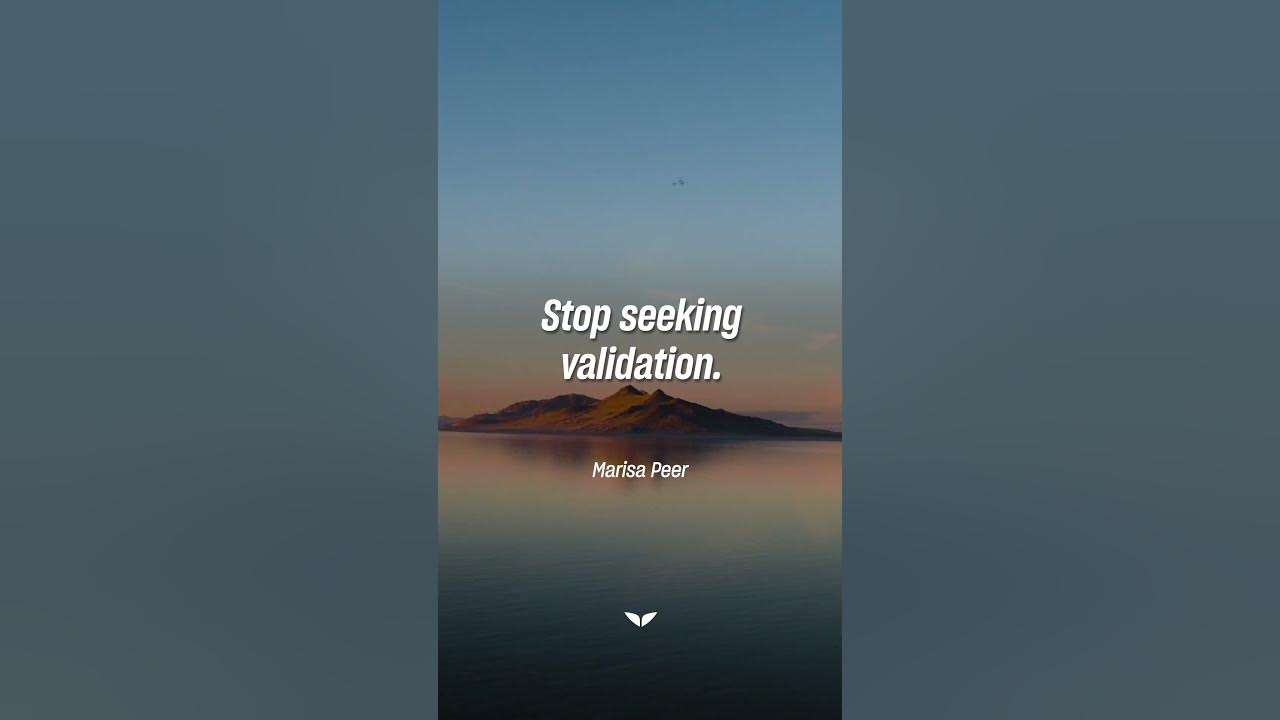 Stop seeking validation, you are enough #shorts - YouTube