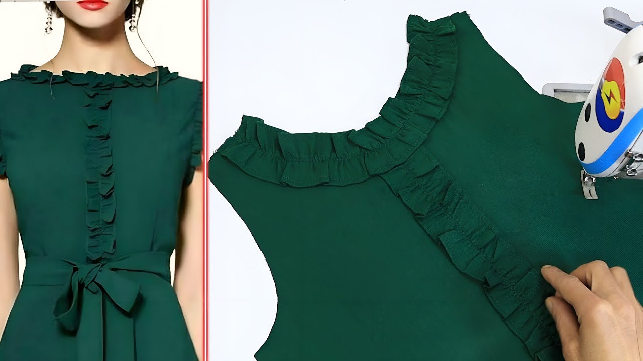 Sewing Techniques for Beginners: Best Way to Sew the Ruffled Neck of a ...