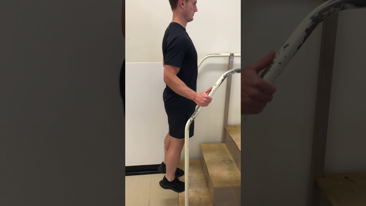 Double leg heel raise over step - YouTube