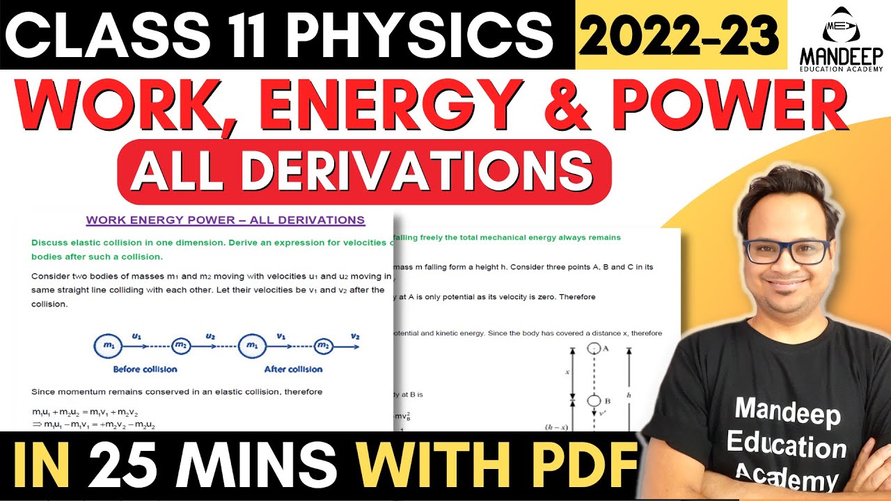 Work Energy And Power Physics Class 11 All Derivations Chapter 6 work-energy-and-power-physics-class-11-all-derivations-chapter-6