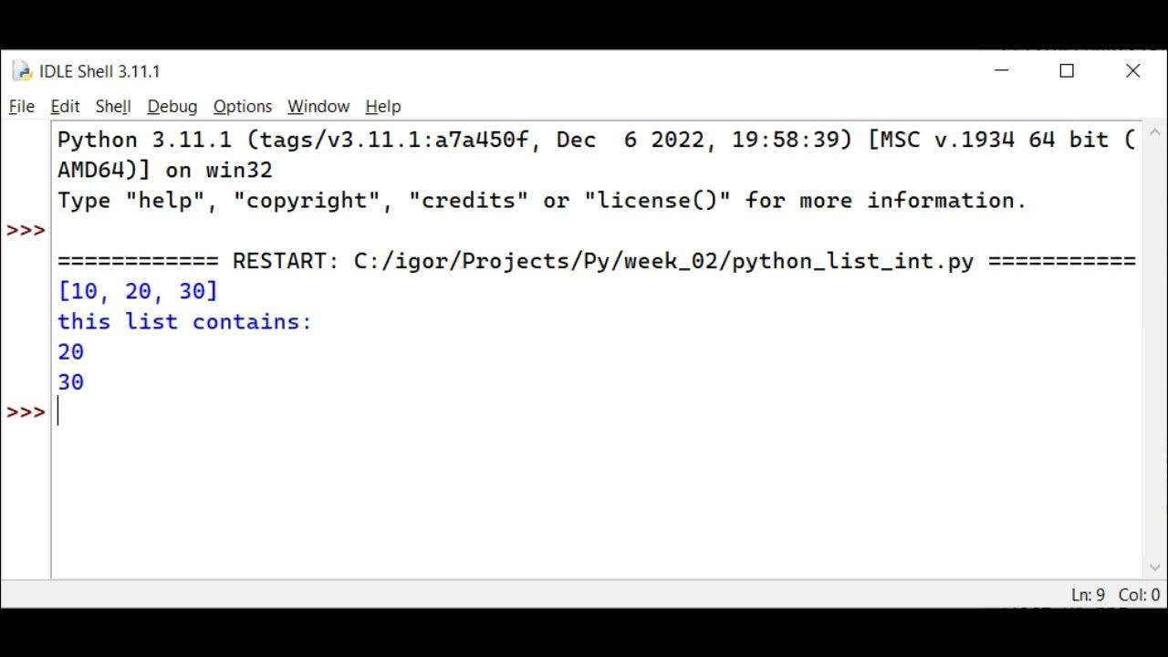 1.4 Python Lists and element access by numeric index - YouTube