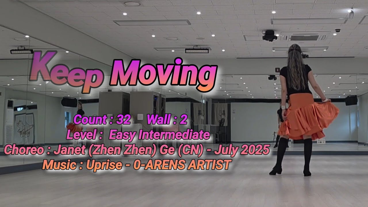 Keep Moving/ Easy Intermediate/쉬운중급라인댄스/굿뉴스라인댄스 - YouTube