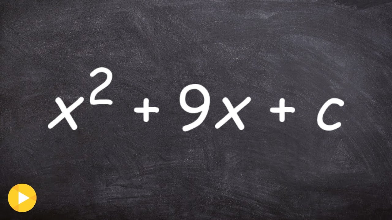 Find the value of c that completes the square - YouTube Find the value of c that completes the square - YouTube