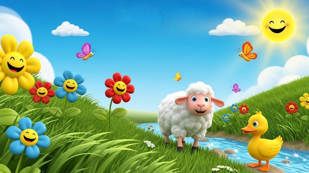 The Happy Meadow Song | Fun Kids Nursery Rhyme & Lullaby 🌸🐇 - YouTube