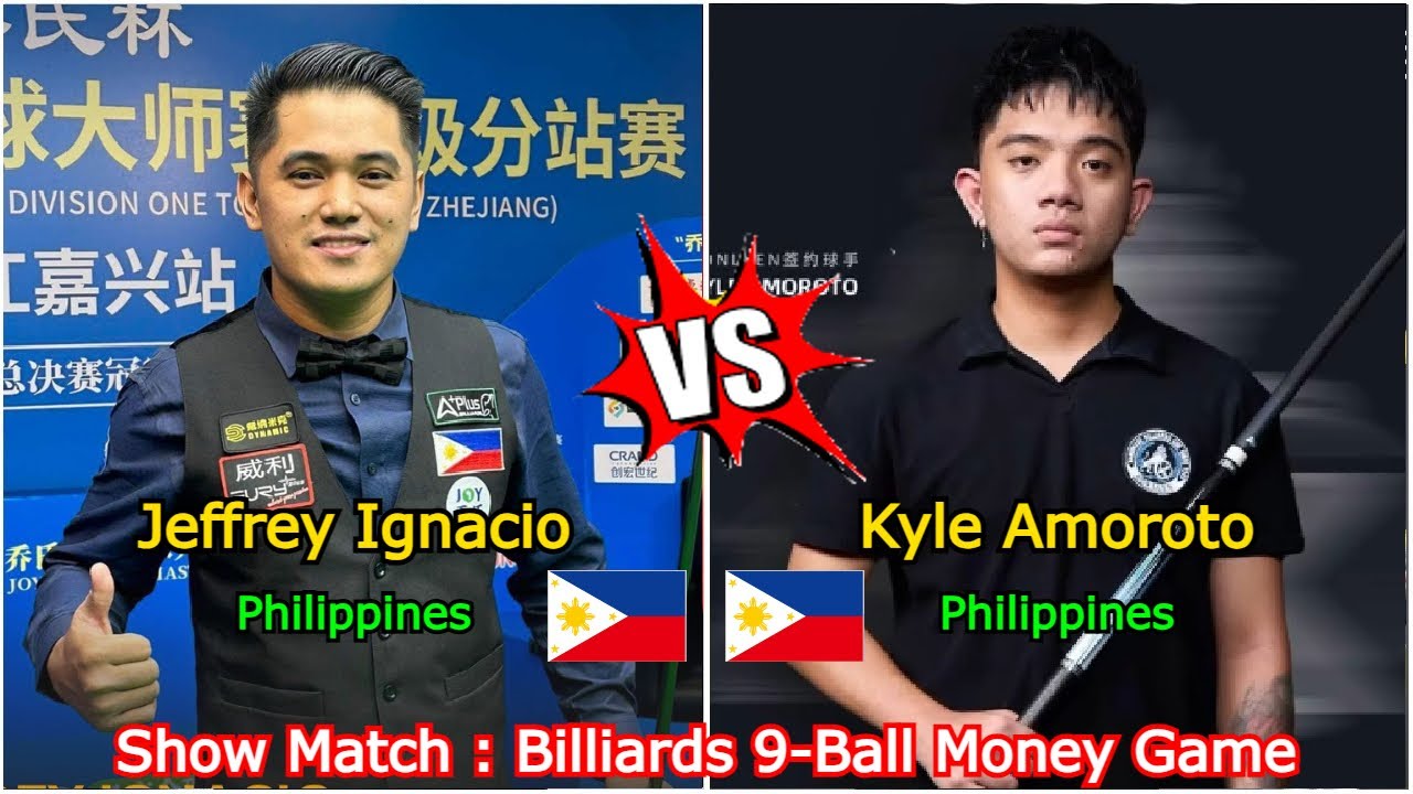 Kyle Amoroto VS Jeffrey Ignacio | Show Match : Billiards 9-Ball Money ...