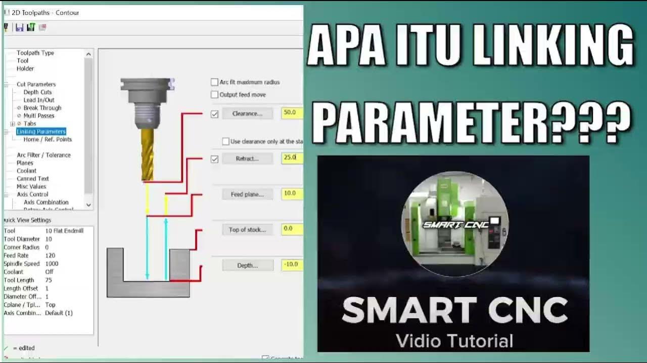 Linking Parameter Toolpath Mastercam Programming - YouTube
