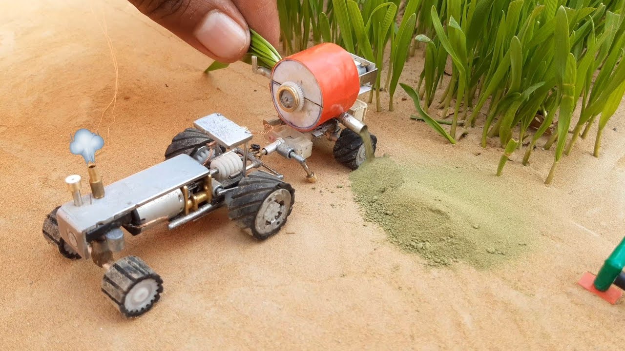 how to make a tractor machine motor - science project / diy tractor ...