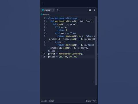 74 -- Find Maximum Profit using Python #100daysofcode with #python #100 #shots - YouTube