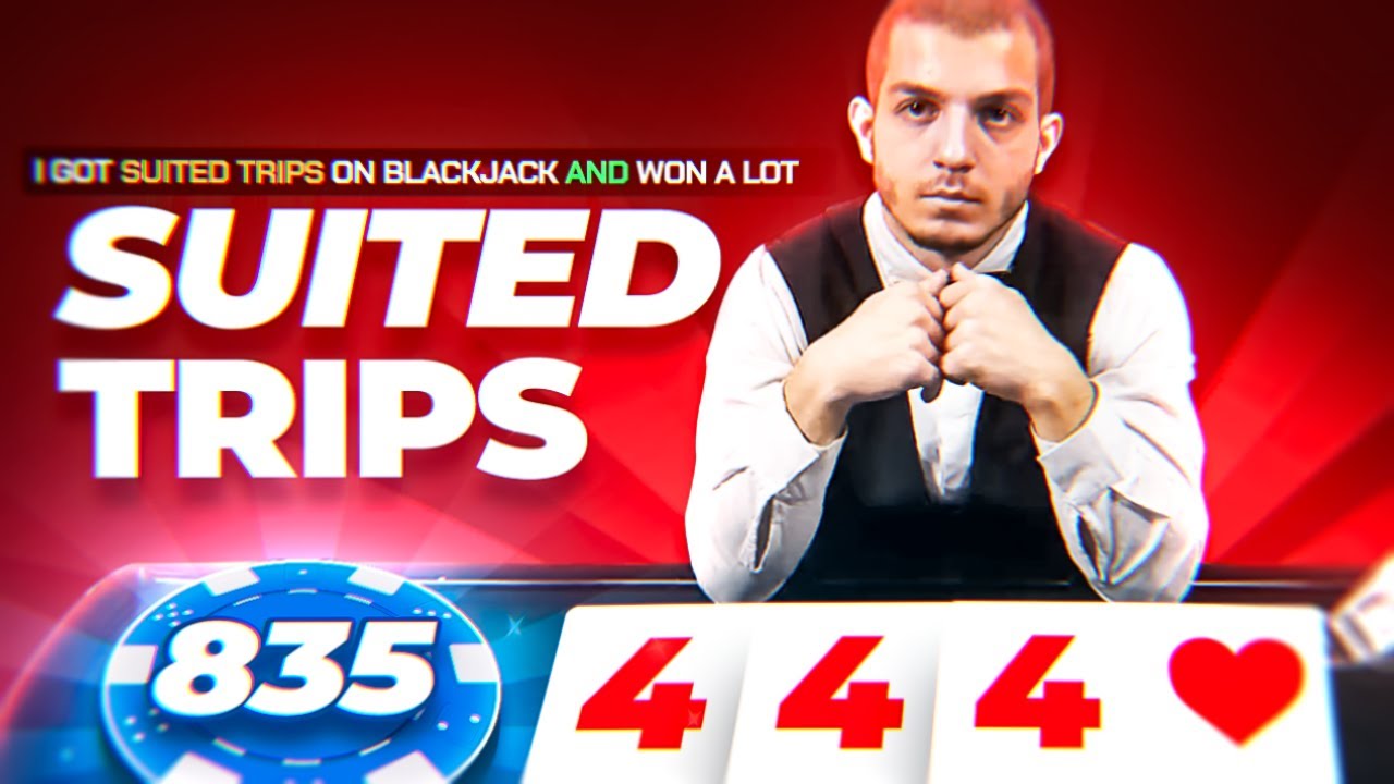I got SUITED TRIPS on BLACKJACK and won A LOT! - YouTube