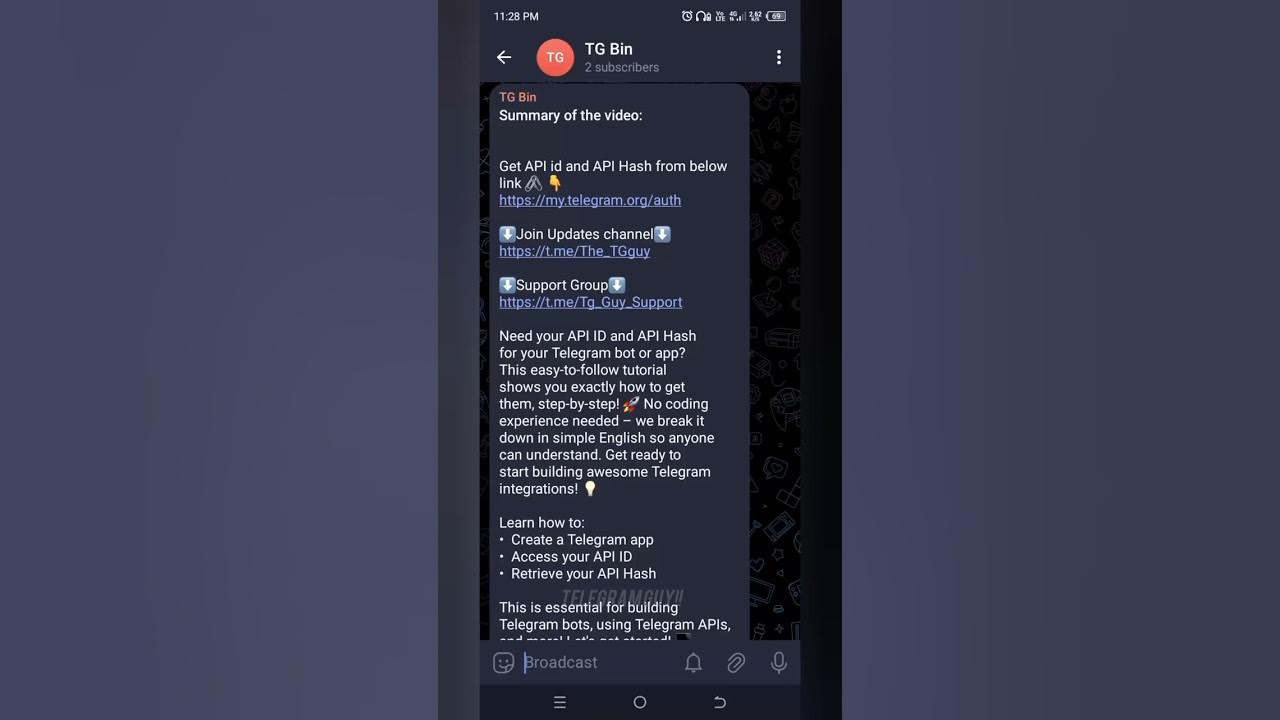 Telegram API ID & Hash: Easy 2025 Tutorial! In English (Fast & Simple ...
